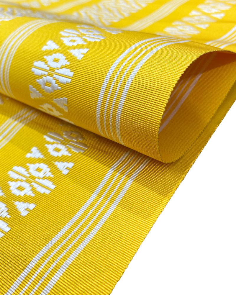 名古屋帯 反物 未仕立て 正絹 リユース 中古 博多織 001-2PP(8050-00143)★ | きもの遊美